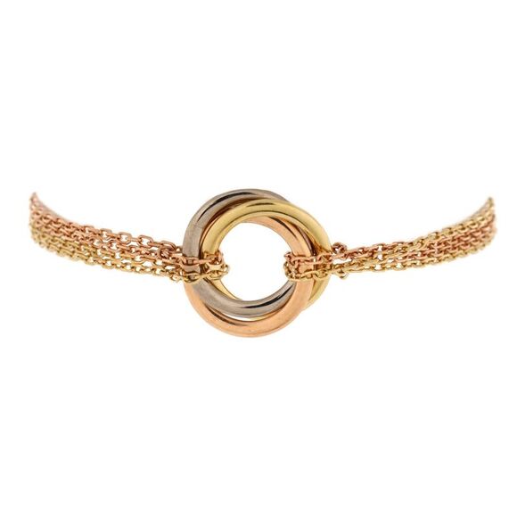 Cartier | Jewelry | Cartier Trinity 4 Chain Bracelet 8k Tricolor Gold ...